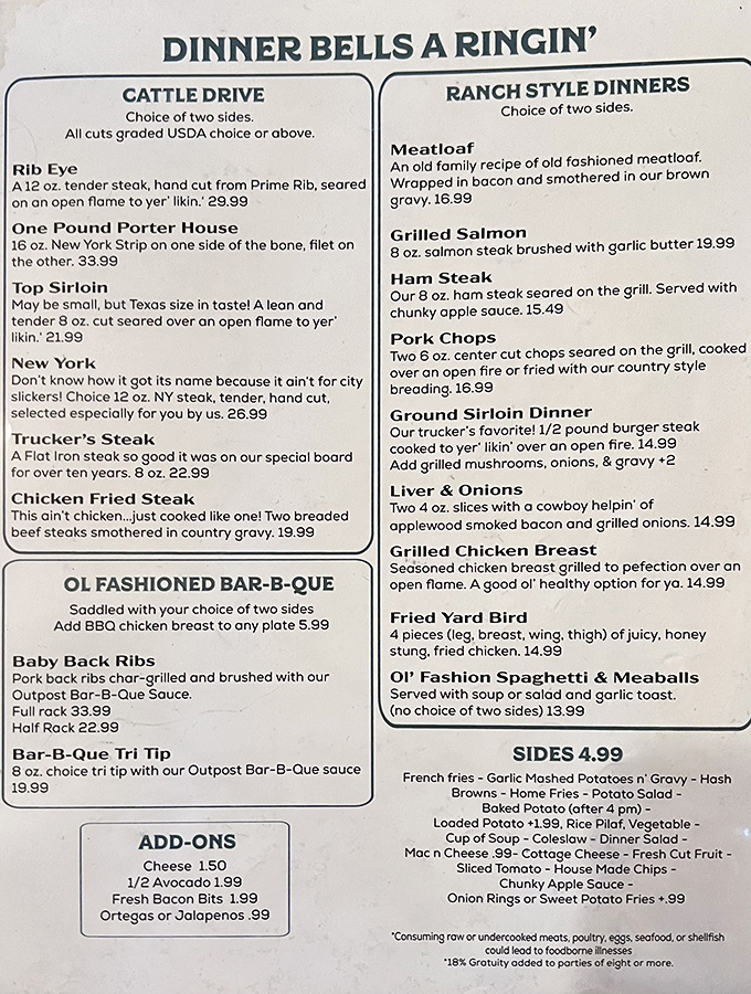 This isn't just a menu—it's a roadmap to happiness. Each item promises a journey to comfort food nirvana without a passport required.