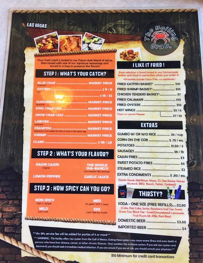 The three-step ordering system makes choosing your seafood adventure easier than programming your grandson's new phone for him.