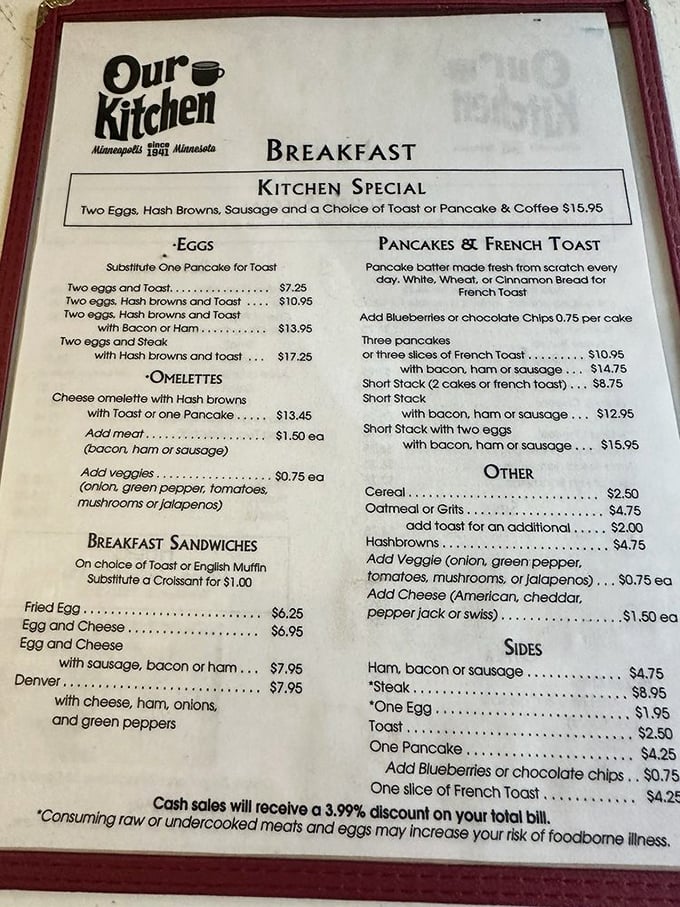 Sometimes the most beautiful poetry is written on a simple breakfast menu with honest prices.