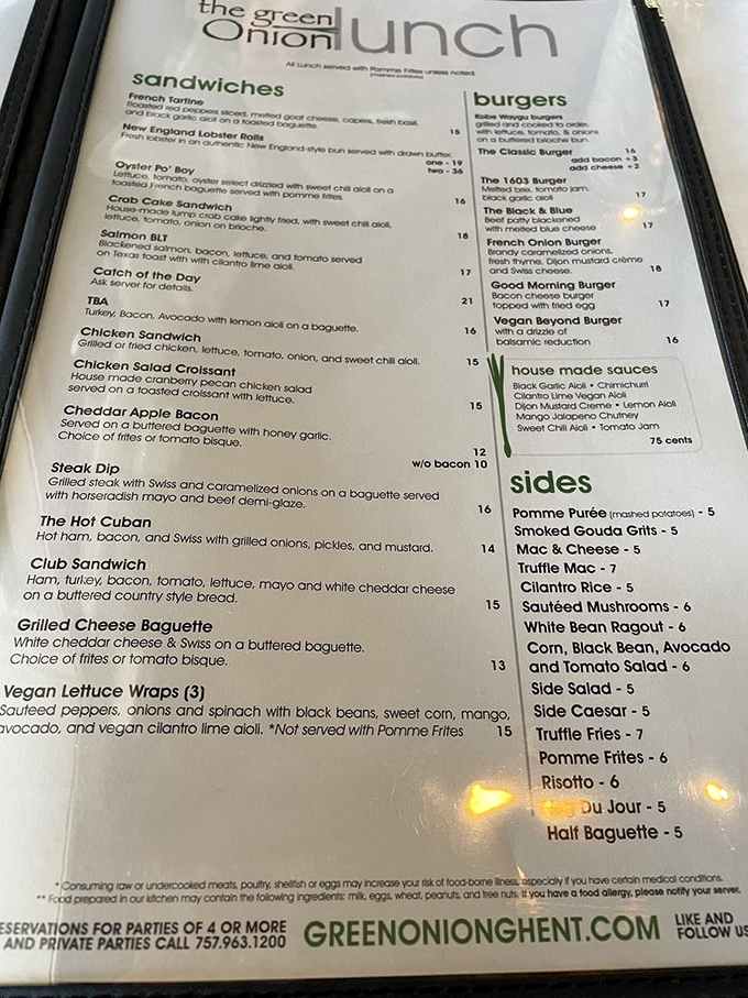 The menu reads like a love letter to seafood, with each description promising flavors that make you want to order one of everything.