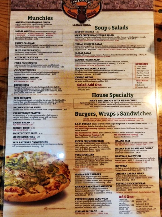 The menu reads like a love letter to comfort food, with those legendary beer nuggets stealing the spotlight from an impressive supporting cast of pub favorites.