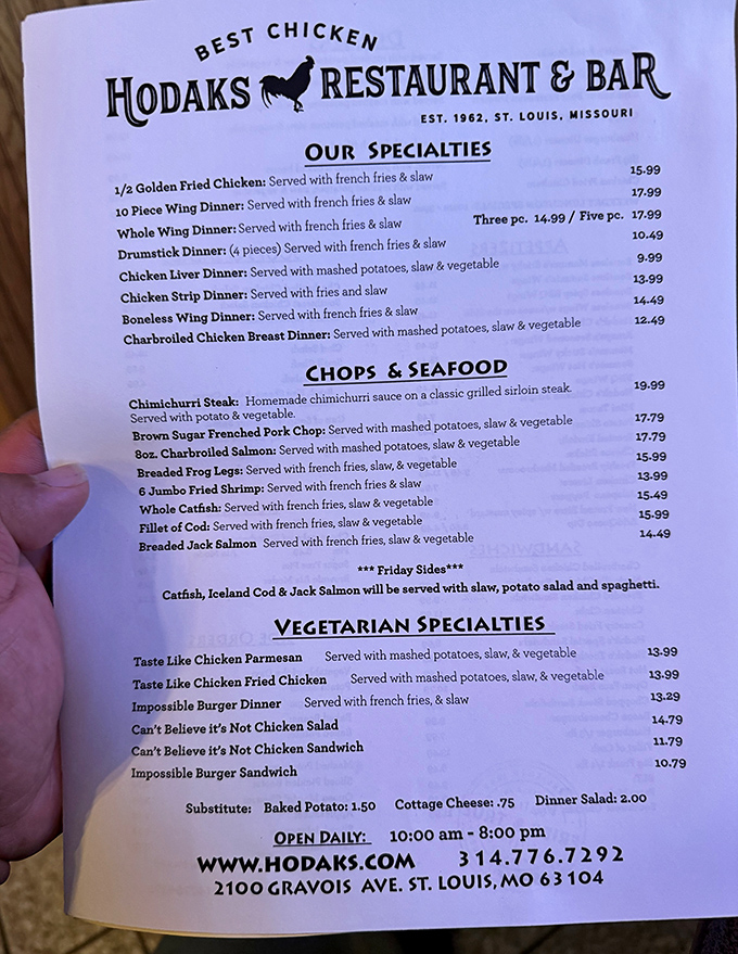 A menu that doesn't need fancy fonts or pretentious descriptions—just straightforward comfort food that's kept locals coming back decade after decade.