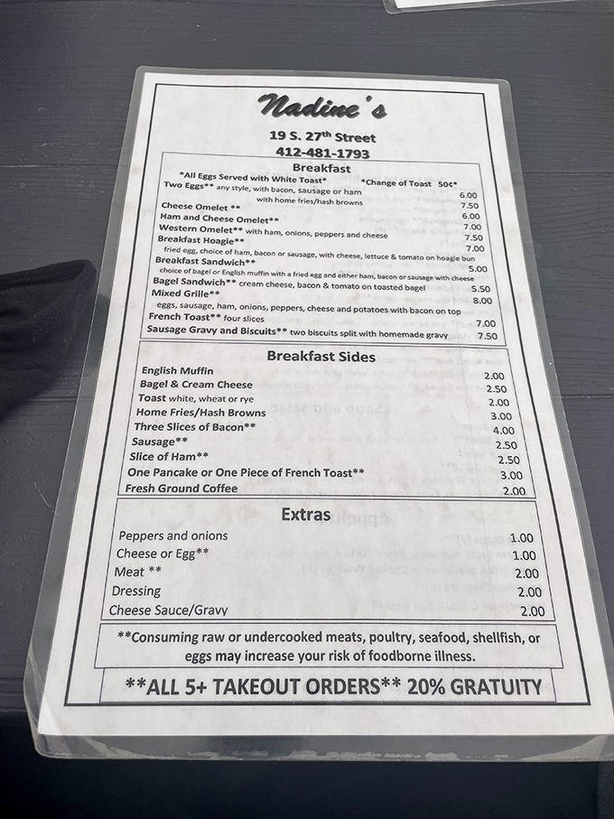 A menu that reads like a love letter to Southern cuisine. Each item promises comfort wrapped in tradition and served with a side of nostalgia.