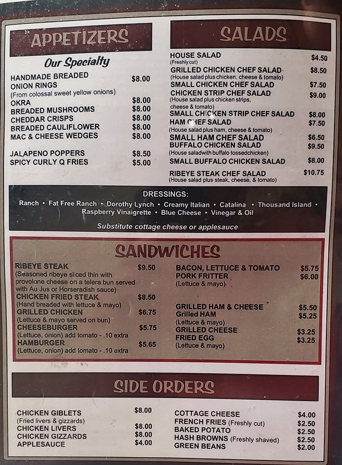 A menu that knows its purpose in life. When everything sounds this good, decision paralysis becomes a delicious problem.