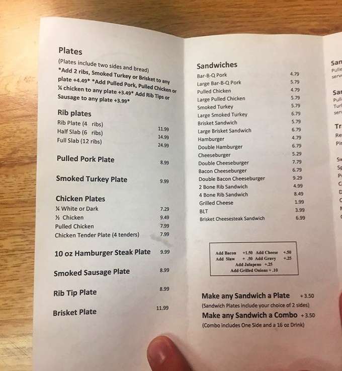 The menu reads like a love letter to smoked meat enthusiasts &ndash; offering everything from pulled pork to brisket with all the fixings.