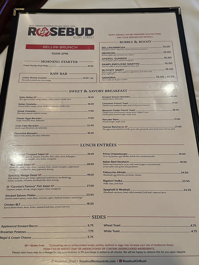 Brunch or cocktails? The menu says "why choose?" Rosebud's Bellini Brunch turns Sunday morning into the most delicious decision of your week.