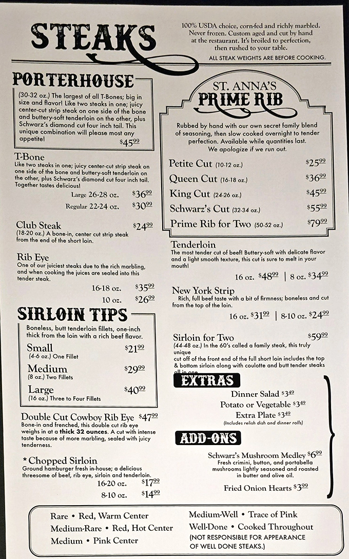 This isn't just a menu&mdash;it's a love letter to beef, written with the kind of reverence usually reserved for religious texts.