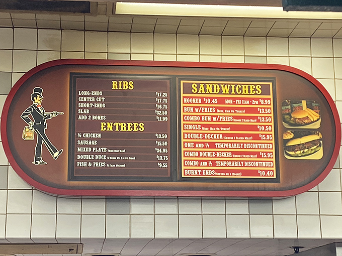 The menu board at Gates is like the Dead Sea Scrolls of barbecue&mdash;ancient wisdom passed down through generations, guiding hungry pilgrims toward smoked meat salvation. 