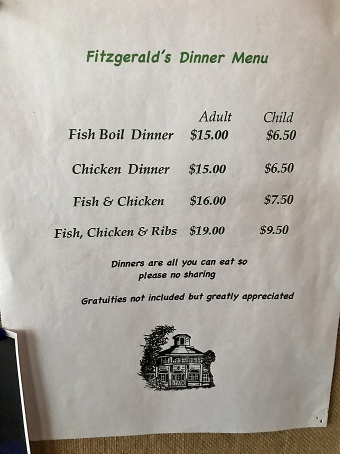 Simple menu, complex flavors. Fitzgerald's all-you-can-eat offerings prove that sometimes the shortest menus deliver the longest-lasting memories.