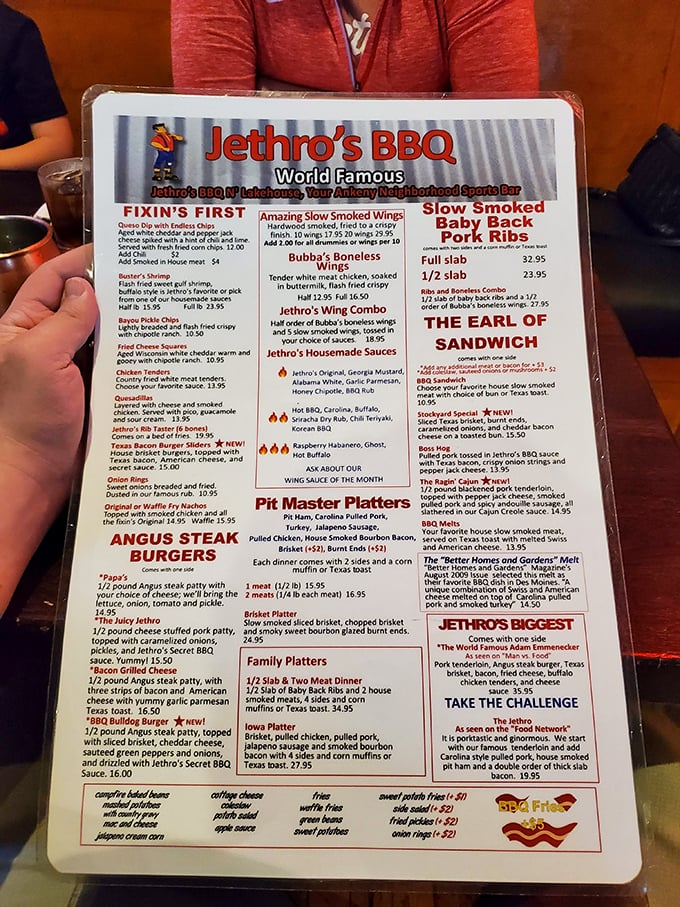 This menu isn't just a list&mdash;it's a roadmap to happiness. The "Earl of Sandwich" section alone deserves its own ZIP code.