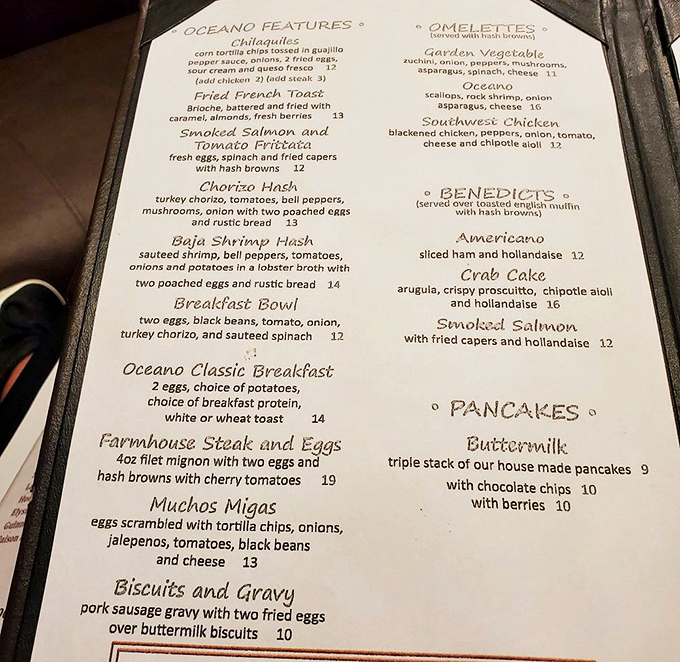 Breakfast at Oceano isn't just a meal&mdash;it's a morning revelation. Their Iron Skillet Mussels might forever change how you think about the first meal of the day.