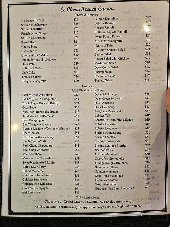 The menu reads like a love letter to French cuisine&mdash;from escargot to souffl&eacute;, each dish promises a vacation for your taste buds.