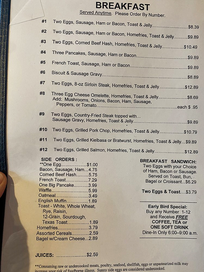 The menu at Fred's is a beautiful haiku of breakfast possibilities. No avocado toast in sight, just honest food that understands its purpose in life.