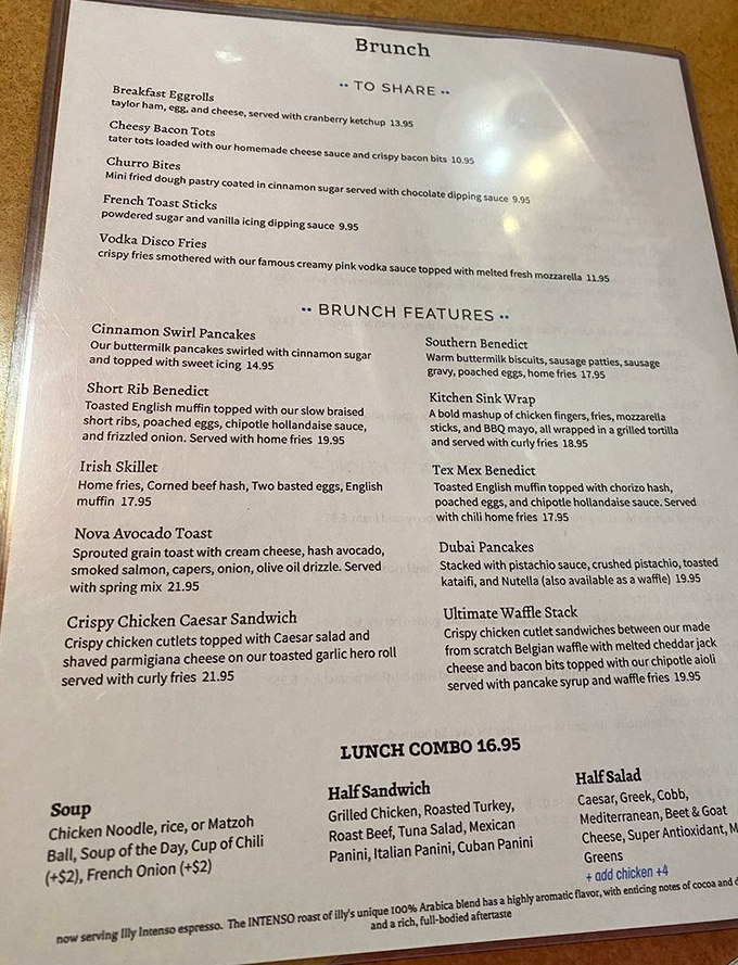 This menu isn't just a list of food&mdash;it's a choose-your-own-adventure novel where every ending involves unbuttoning your pants.