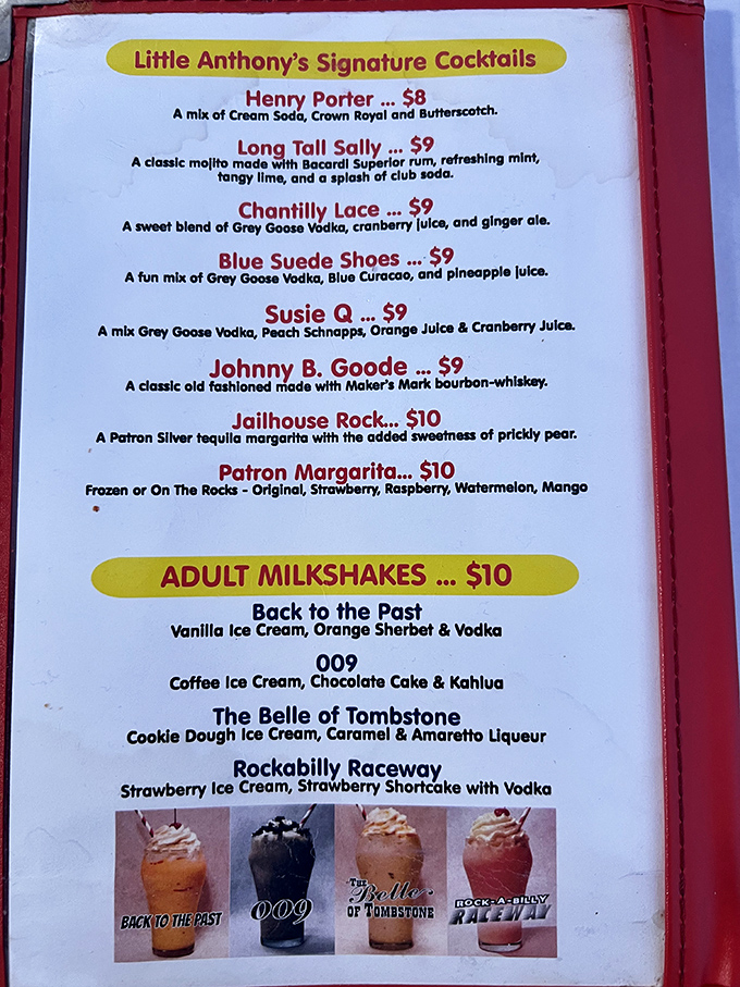 Little Anthony's signature cocktail menu reads like a musical history lesson. "Blue Suede Shoes" isn't just for walking&mdash;it's for sipping!