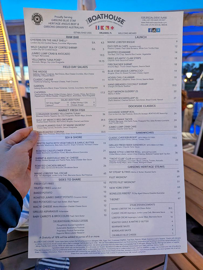 A menu that reads like a love letter to the ocean &ndash; from jumbo lump crab cakes to cedar-planked salmon, decisions have never been so deliciously difficult.