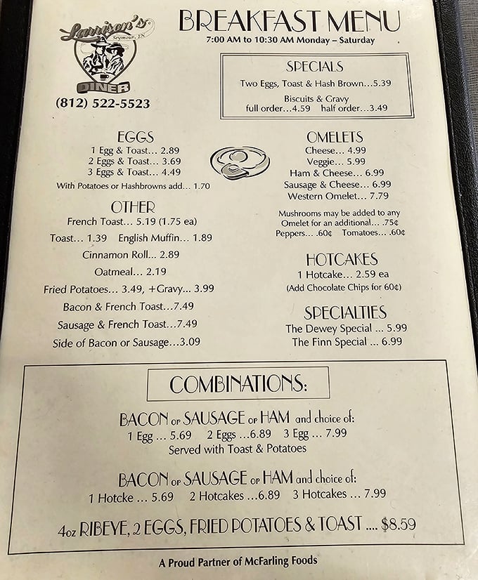 A menu where decisions matter but mistakes are impossible. The Dewey Special awaits your breakfast courage.
