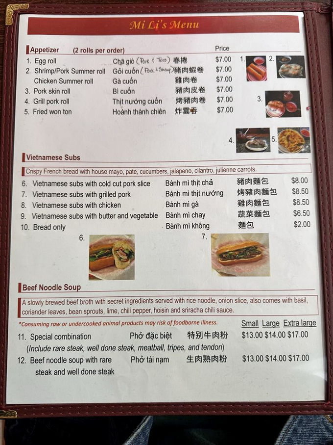 The menu reads like a love letter to Vietnamese classics &ndash; each dish promising authentic flavors without the passport requirement.