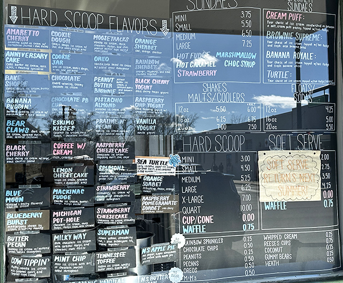 Decision paralysis has never been so sweet! Clark's extensive flavor board is like a treasure map where X marks every spot worth trying.