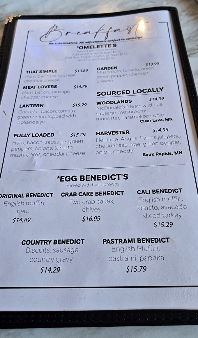 A menu that reads like a love letter to breakfast classics, with locally-sourced ingredients that prove Minnesota knows its morning game.