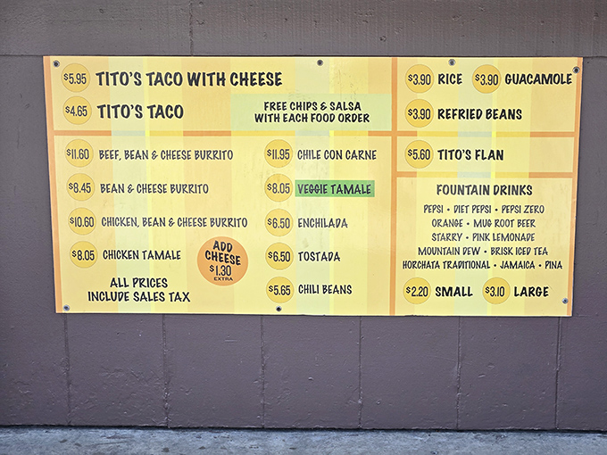 A menu so straightforward it's practically zen. No fusion confusion here, just Mexican-American classics that have stood the test of time.