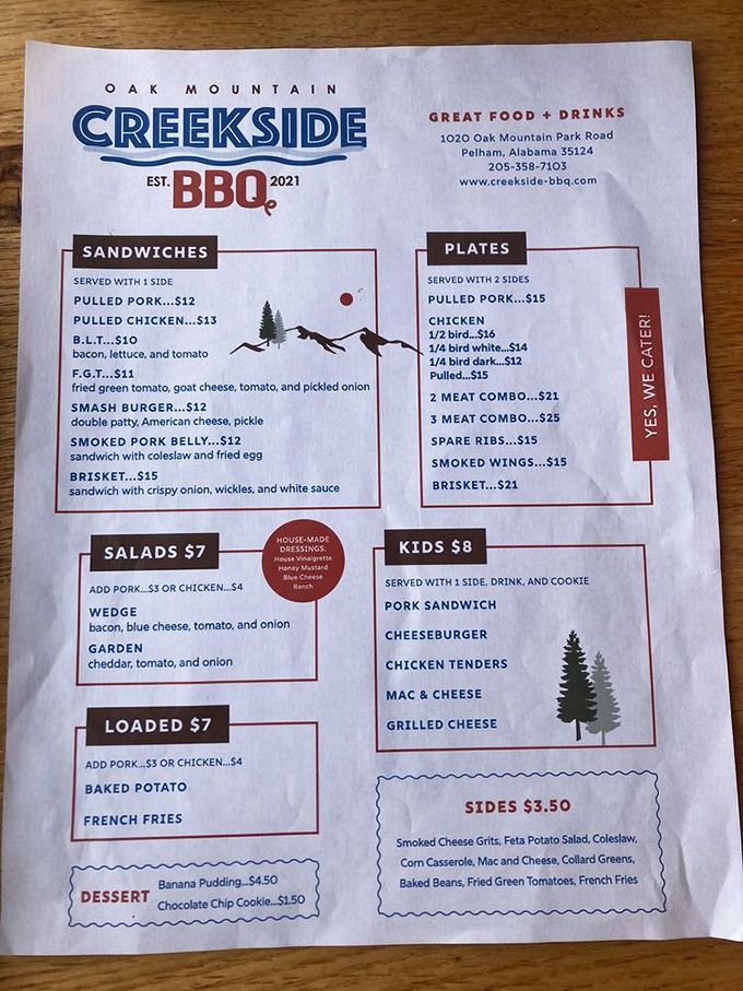 This menu isn't just a list of options&mdash;it's a roadmap to happiness. The hardest part? Deciding which smoky path to take. 