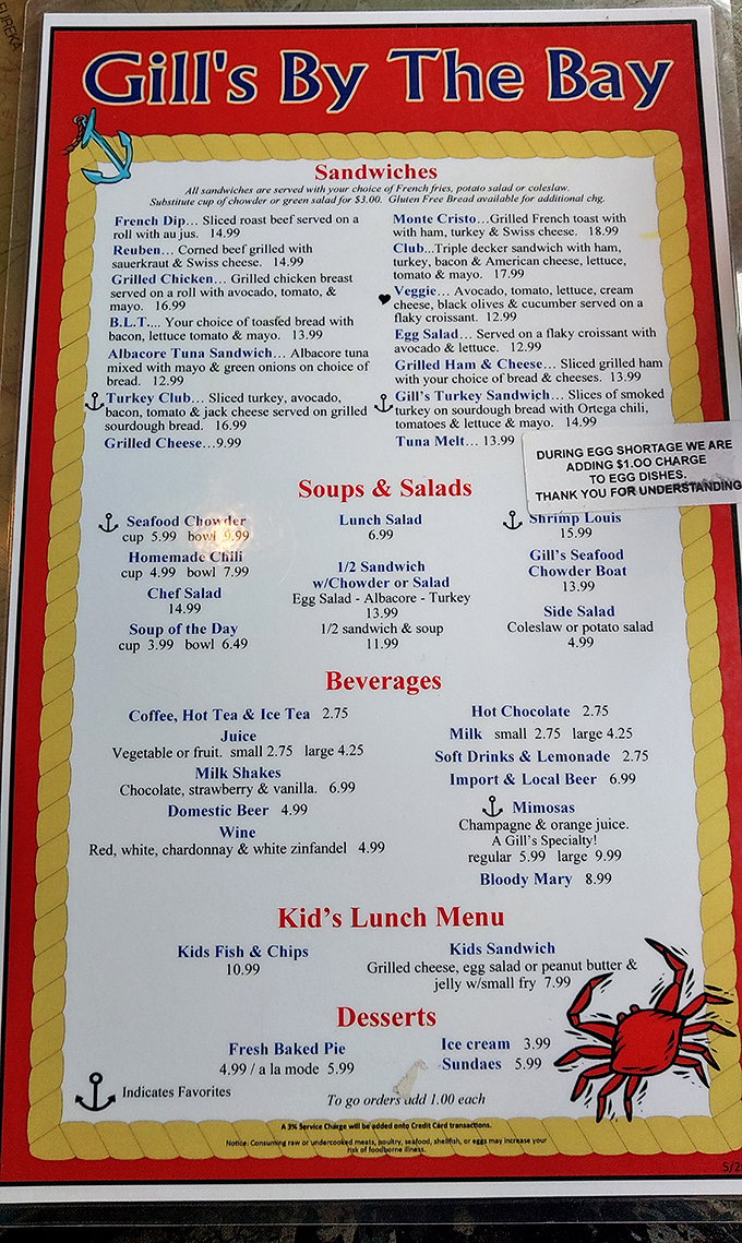 This menu isn't trying to impress you with fancy fonts or pretentious descriptions&mdash;it's too busy planning your next favorite meal.