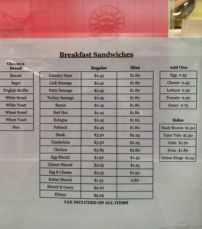 A menu that gets straight to the point. No fancy descriptions needed when the food speaks this eloquently.