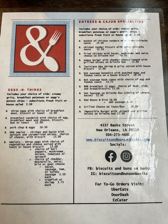 This menu isn't just a list of dishes &ndash; it's a roadmap to happiness with stops at Omelet Town and Biscuit Boulevard.