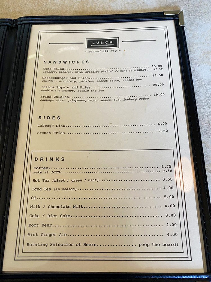 A menu so concise it makes haiku look wordy. When every option sounds like the right choice, you know you're somewhere special.