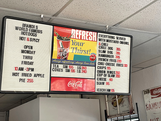 The no-frills menu board tells you everything you need to know&mdash;they've perfected a few things rather than complicating many.