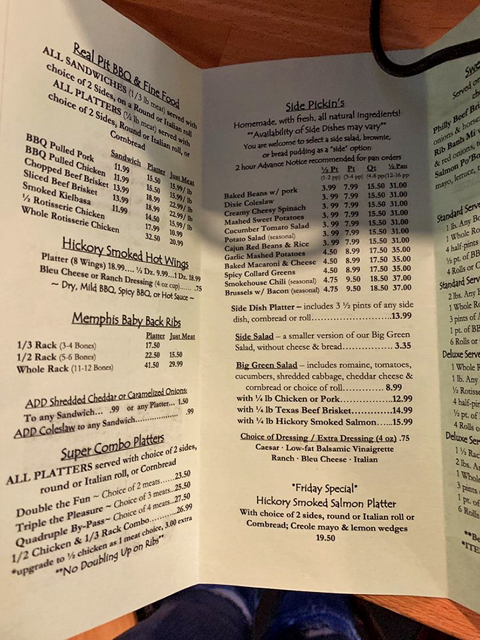 The menu board &ndash; a roadmap to happiness where every destination promises smoky satisfaction.