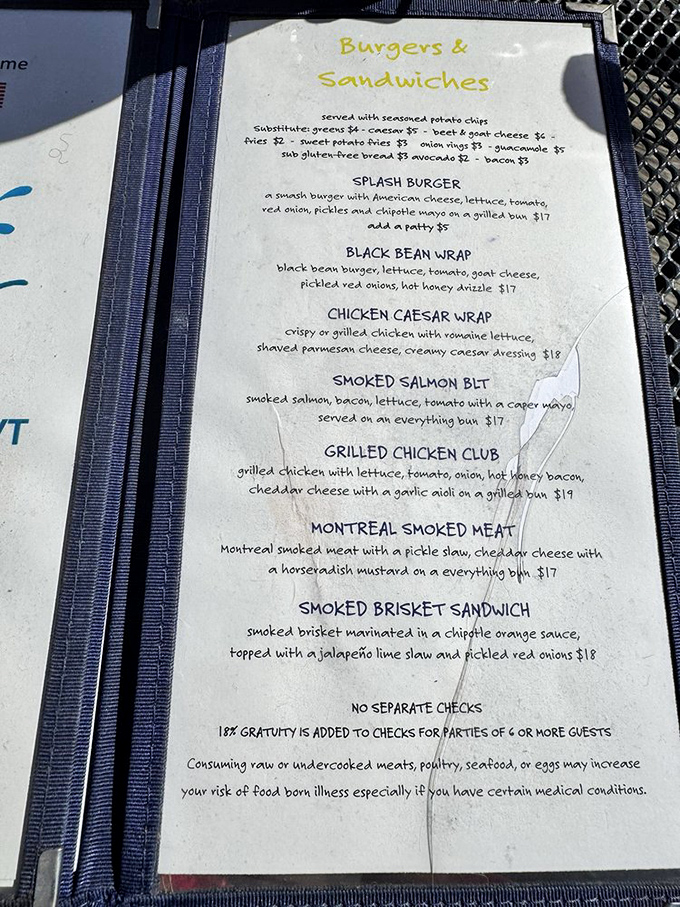 A menu that gets straight to the point&mdash;no flowery descriptions needed when the food speaks this eloquently for itself.