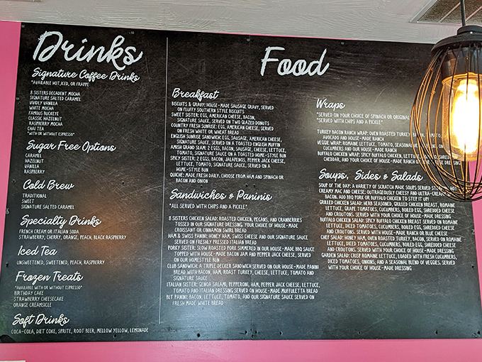 This menu board isn't just a list &ndash; it's a roadmap to culinary bliss. Each chalk-written offering is a promise your taste buds will thank you for.