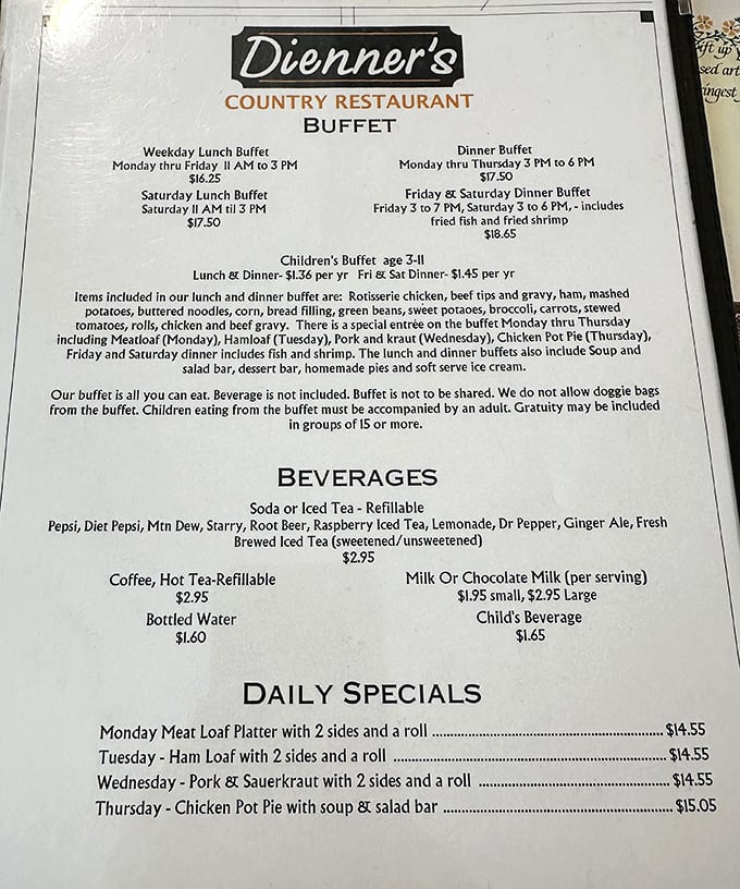 The menu reads like a love letter to comfort food. Notice beef tips and gravy appearing prominently &ndash; they're the celebrities of this establishment.