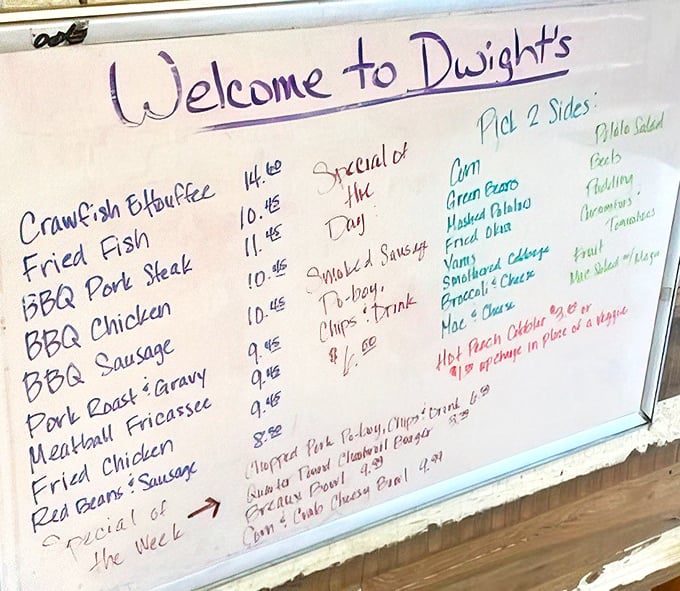 The whiteboard menu&mdash;a sure sign you're in a place where what's fresh today dictates what's served today.