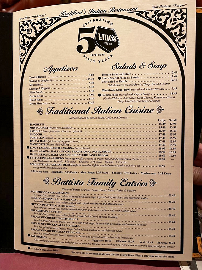 A menu that reads like a love letter to New Mexican cuisine. The eternal question awaits: red chile, green chile, or go "Christmas" with both?