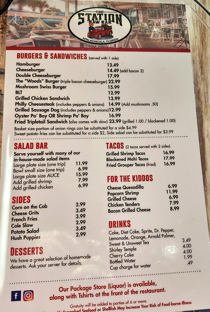 A menu that speaks the universal language of "get in my belly now." From oyster po' boys to the intimidatingly delicious "Woods" Burger.