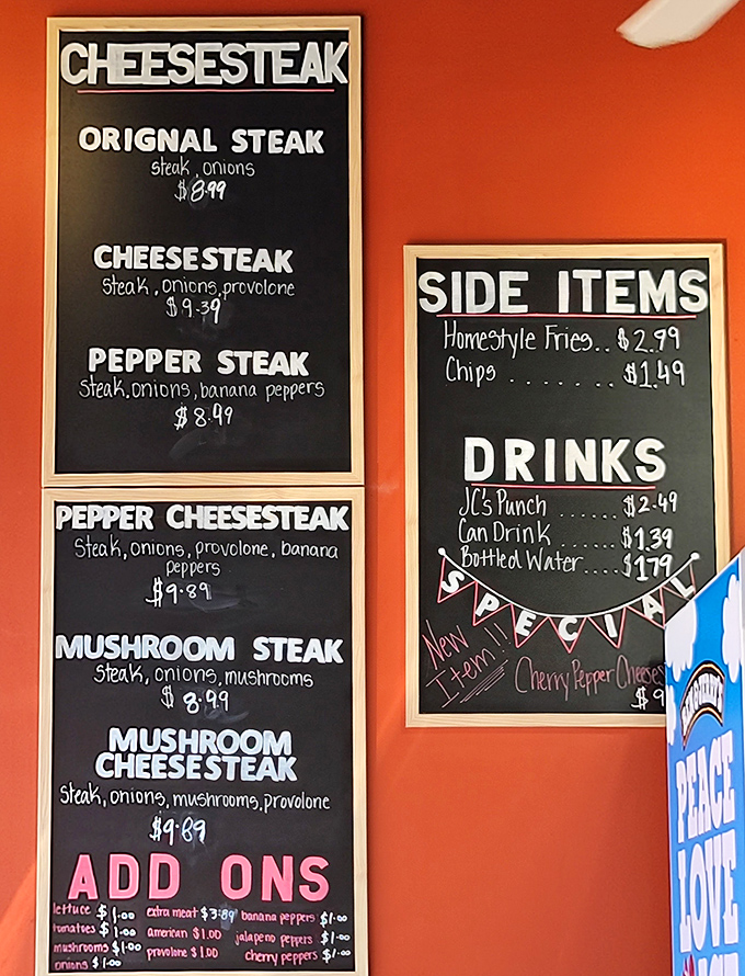 The menu board speaks the universal language of simplicity&mdash;a refreshing sight in an era of novels-as-menus.