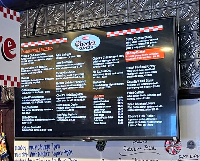 When a menu board looks this straightforward, you know they're letting the food do all the talking it needs to.