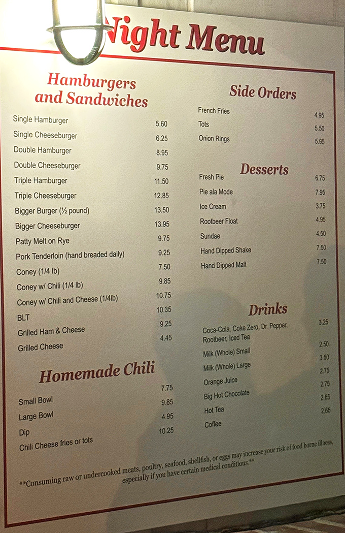 The menu board tells you everything you need to know&mdash;no fancy descriptions, no pretentious ingredients, just straightforward American classics done exactly right.