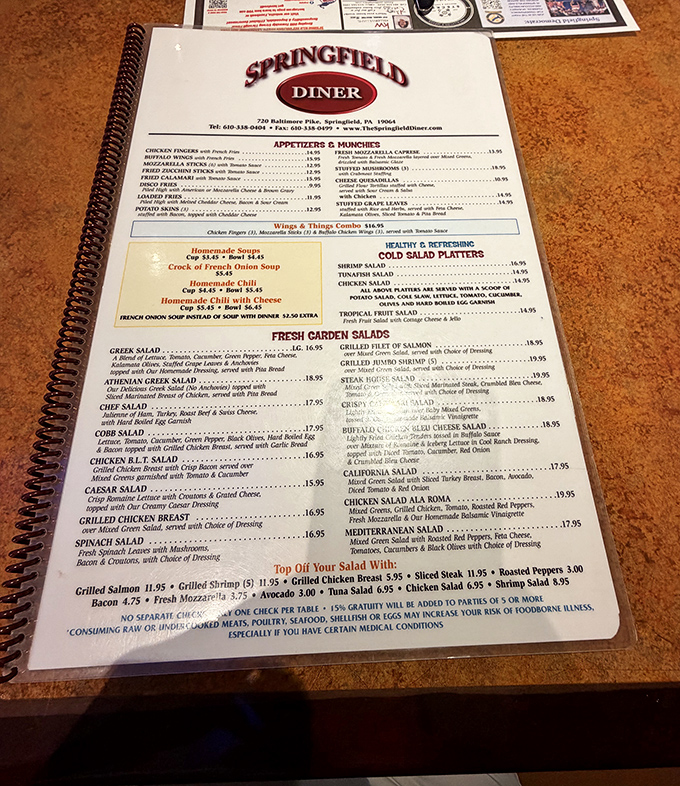 A menu so extensive you might need reading glasses and a game plan&mdash;the mark of a true diner where breakfast is served all day.