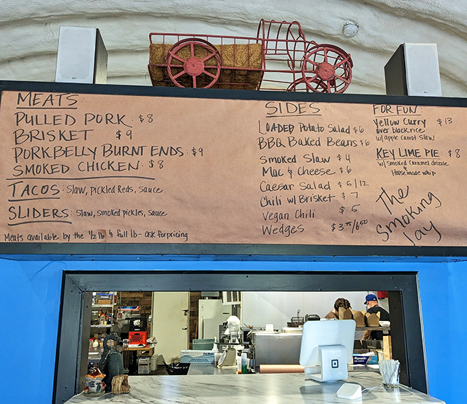 This menu isn't just a list of food&mdash;it's a roadmap to happiness. The breakfast section alone could solve most of life's problems.