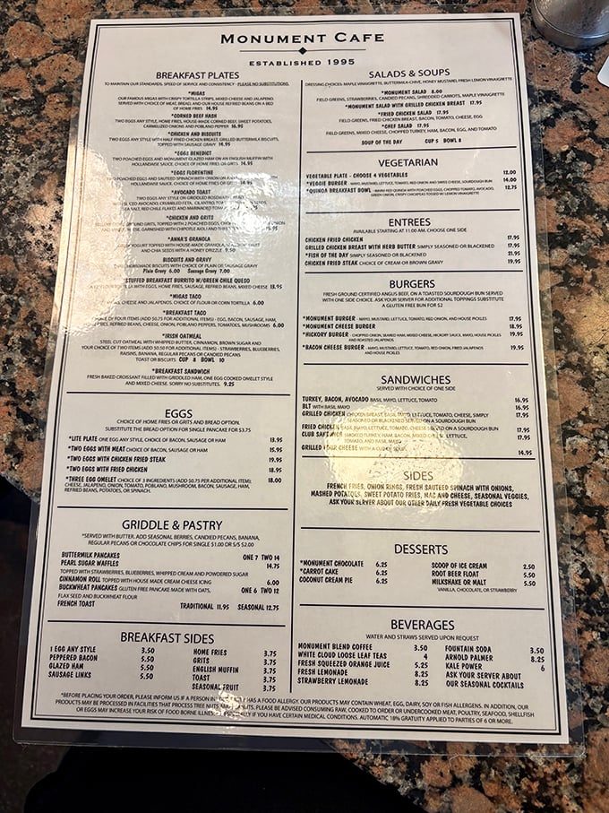 This menu isn't just a list of food&mdash;it's a roadmap to happiness with breakfast served all day, because pancakes at 3pm is one of life's great rebellions.