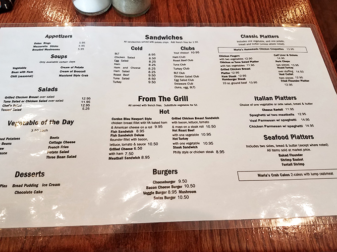 This menu isn't trying to reinvent the wheel&mdash;it's perfecting it with timeless classics that have satisfied Delaware appetites for generations.