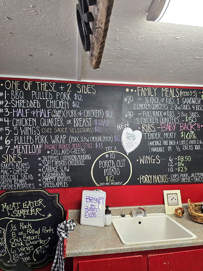 The chalkboard menu &ndash; a carnivore's dream sheet where decisions become deliciously difficult and sides deserve equal billing. 