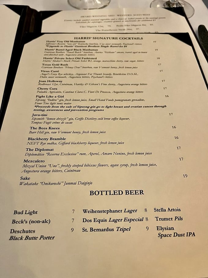 The cocktail menu reads like a love letter to libation craftsmanship. That "Fight Like a Girl" cocktail supports breast cancer research &ndash; drinking for a cause!