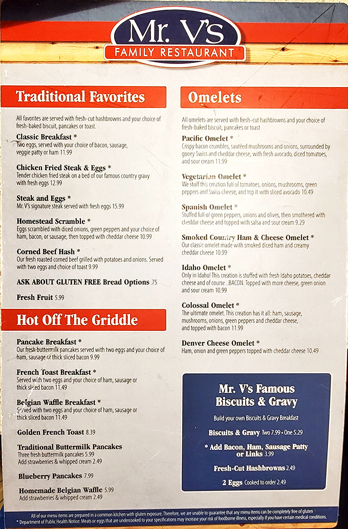 The menu tells the whole story&mdash;fresh-cut hashbrowns, homemade biscuits, and an Idaho Omelet that pays proper homage to the state's famous potatoes.