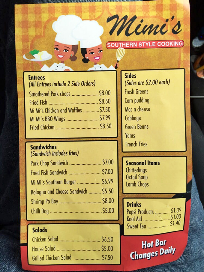 This menu reads like a greatest hits album of Southern comfort classics. No molecular gastronomy needed when you've mastered the fundamentals this well.