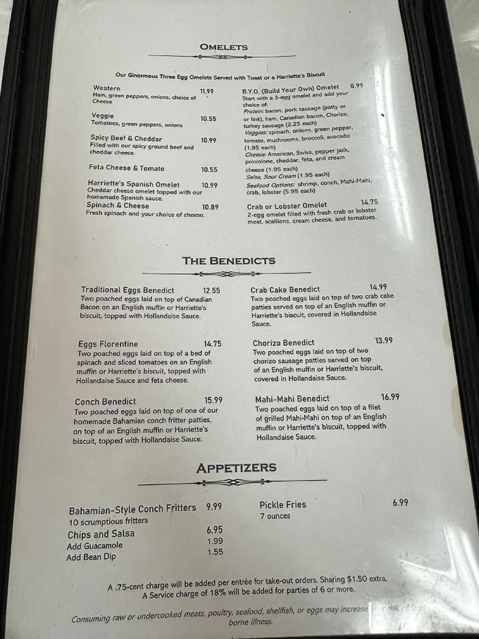 The menu reads like a love letter to breakfast classics with a Keys twist &ndash; just try to choose between the Conch Benedict and Mahi-Mahi omelet without developing decision anxiety.